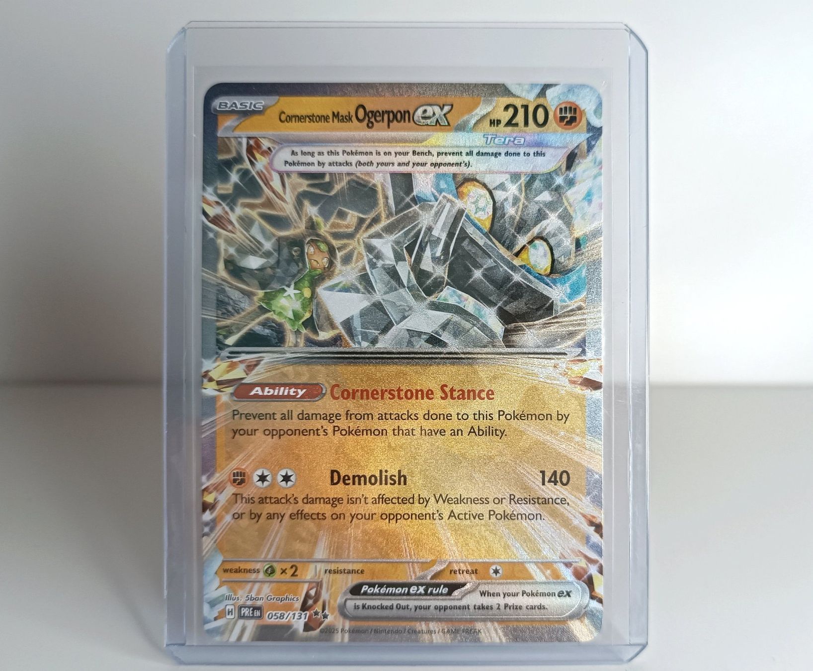 Cornerstone Mask Ogerpon ex 058/131 Prismatic Evolutions EN (Neu ...