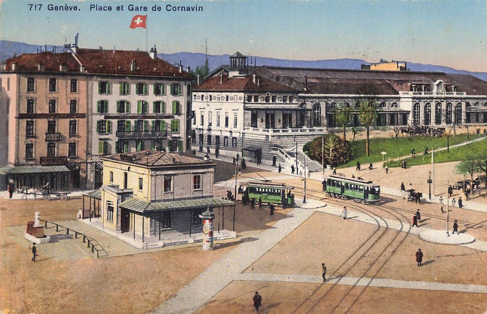 Geneve place et gare de Cornavin tram Straßenbahnen (Gebraucht) in ...