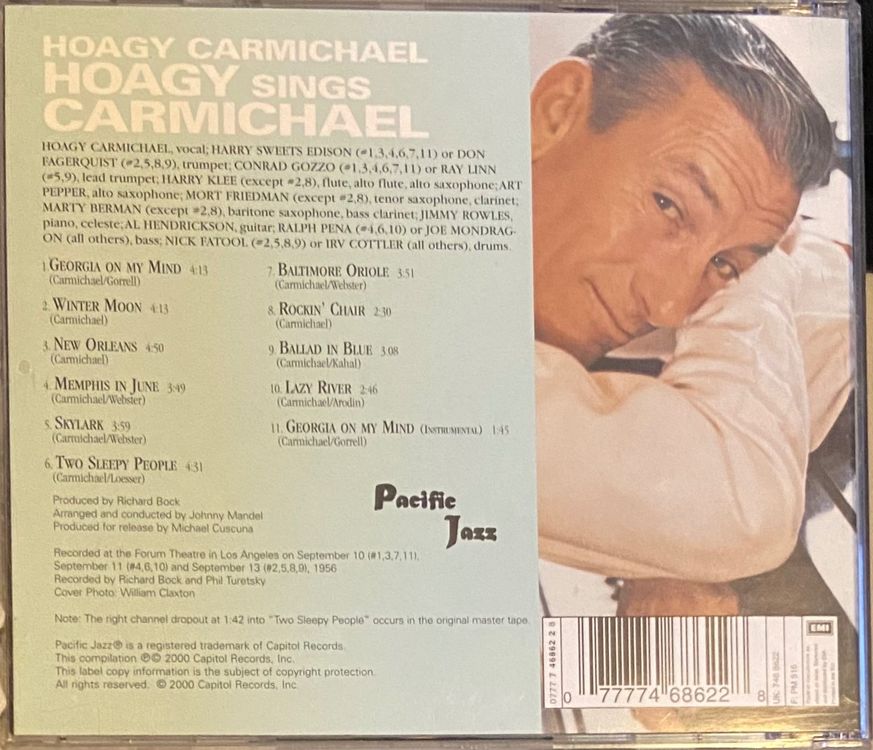 Hoagy Carmichael – Hoagy Sings Carmichael with Pacific Jazz (Gebraucht ...