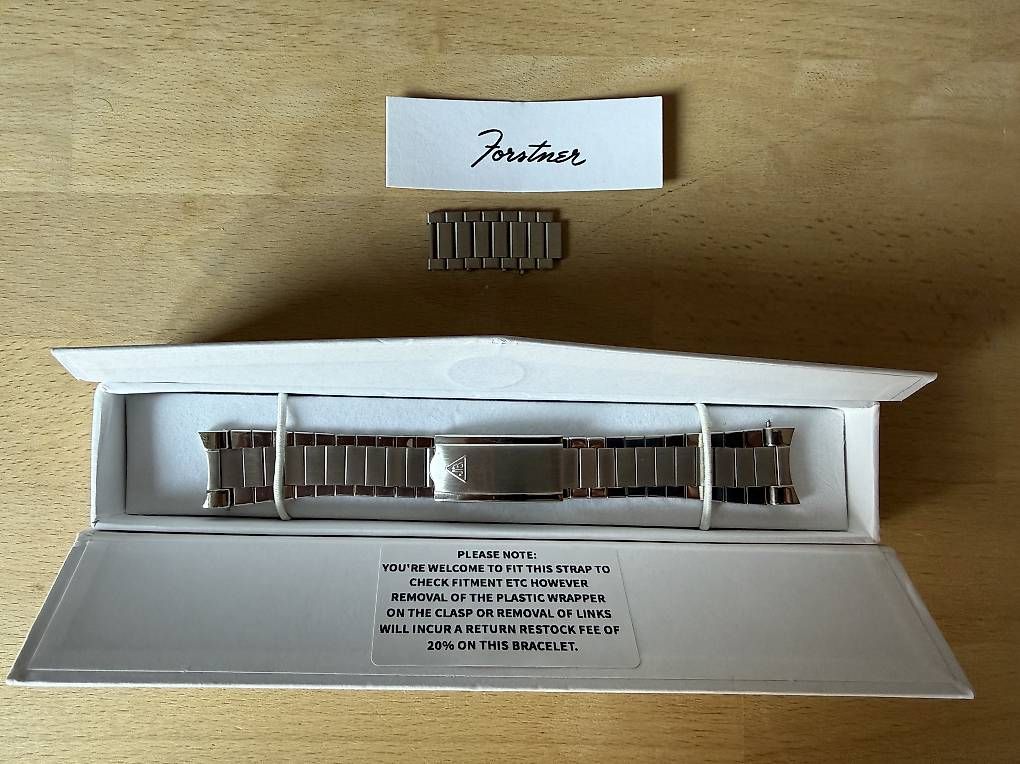 Forstner Flat Link für aktuelle Omega Speedmaster 20mm (Neu (gemäss ...