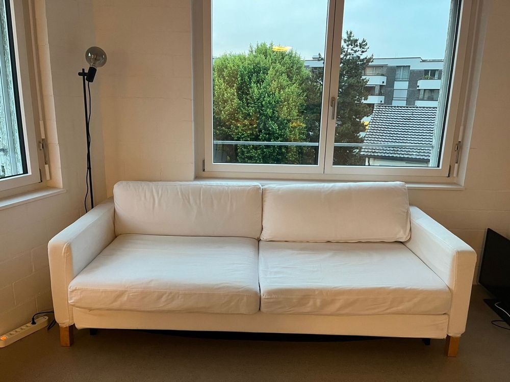 Weisses Sofa zum ausziehen (Bettsofa) | Kaufen auf Ricardo