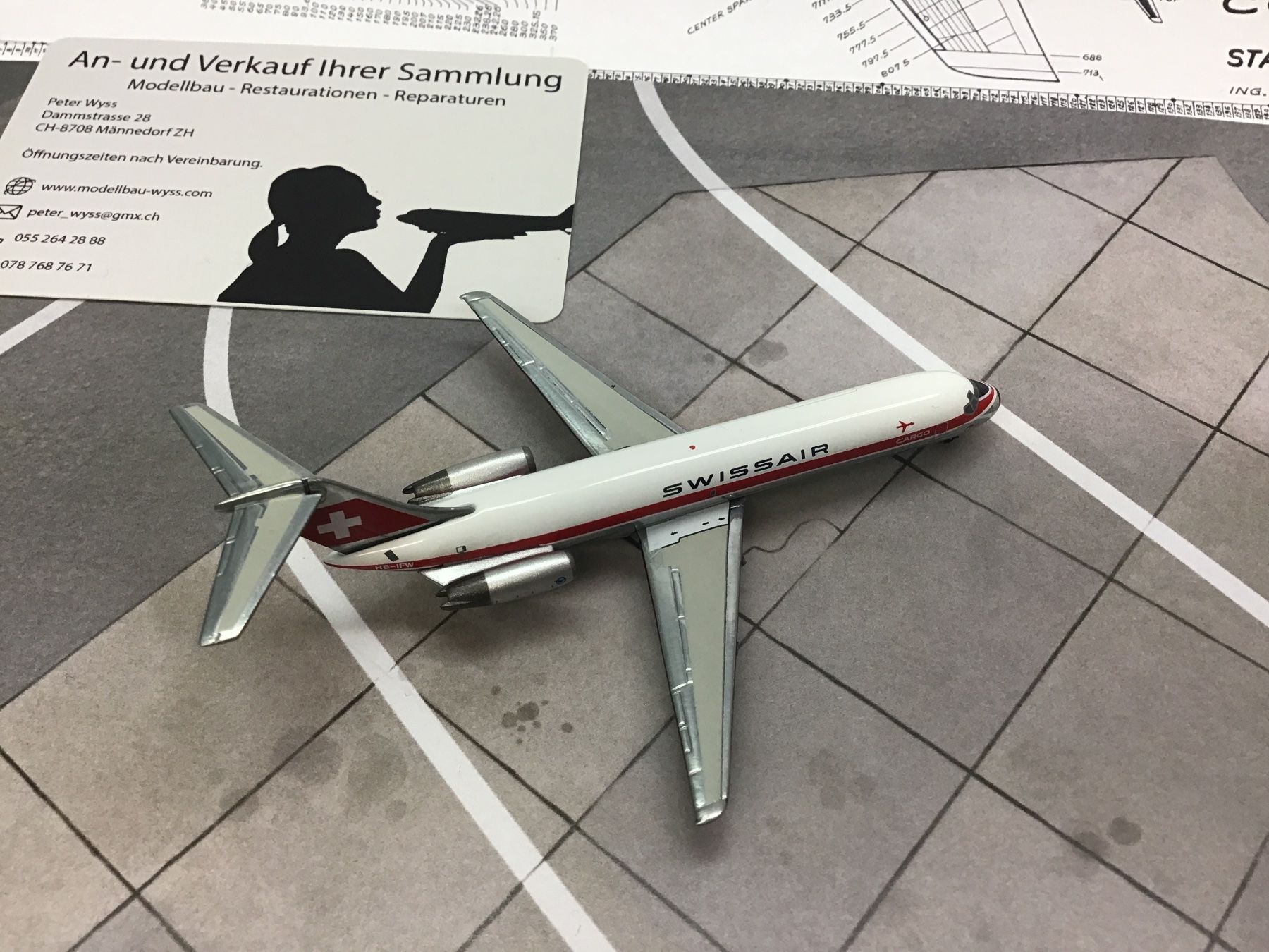 Swissair Flugzeug Modell Jet Rarität für Sammler! 1:400 (Neu (gemäss ...