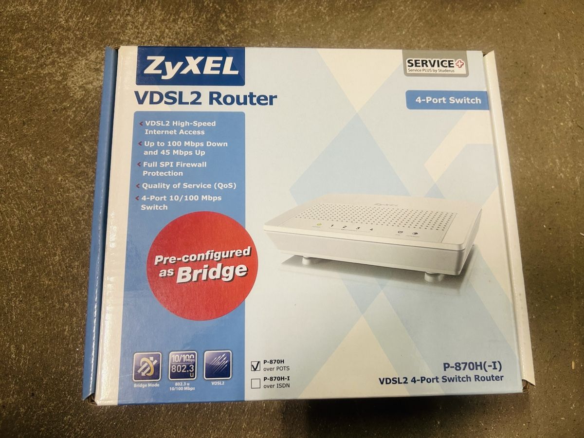 [GUT & GÜNSTIG]: Zyxel VDSL2 Router (Neu und originalverpackt) in Arni ...