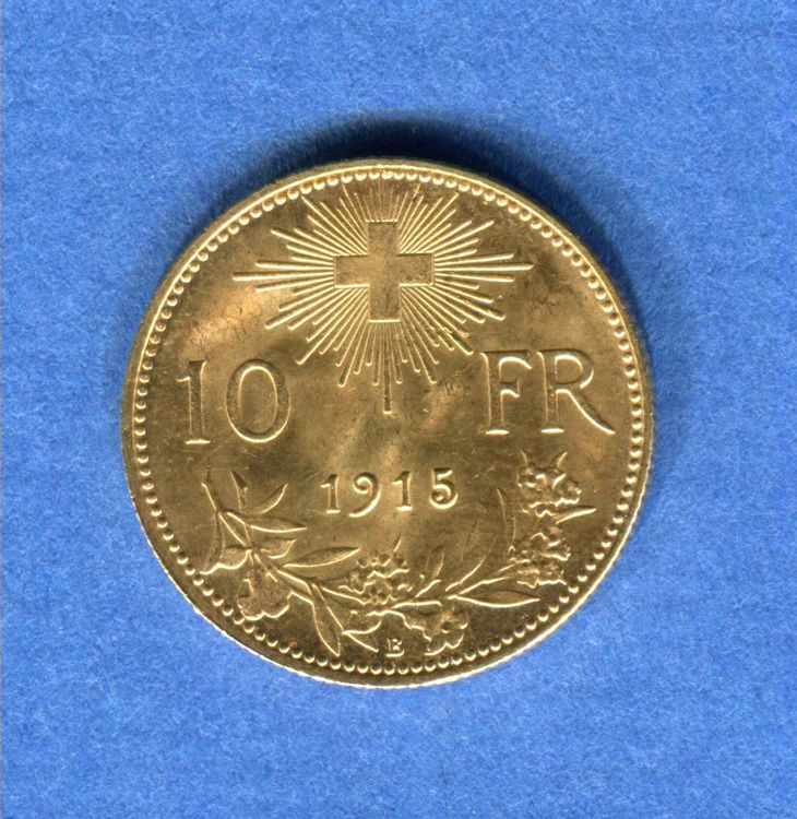 (1845) 10 Fr. 1915 Vreneli Top Stgl Gold | Kaufen auf Ricardo