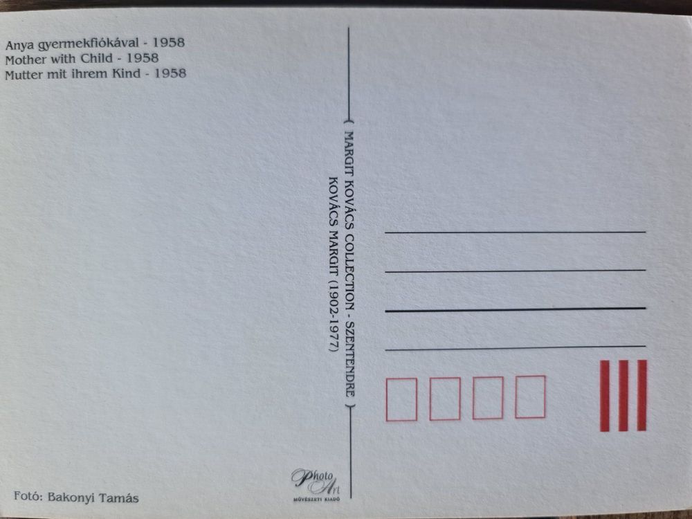 Ansichtskarte Mutter mit Kind 1958 Margit Kovacs colle (Gebraucht) in ...