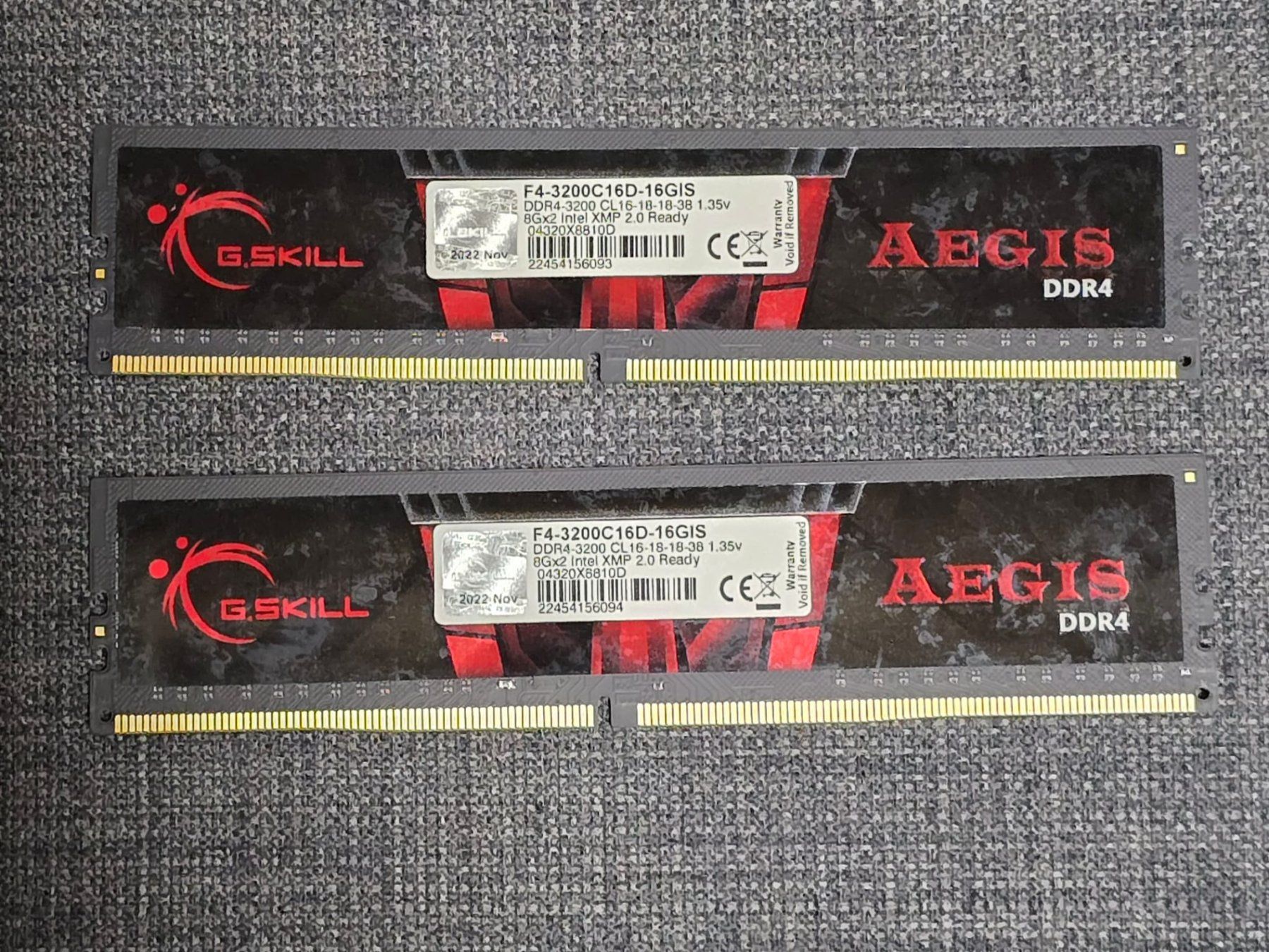 G.Skill Aegis DDR4 RAM – 16 GB (2×8 GB) – 3200 MHz (Gebraucht) in Wangs ...