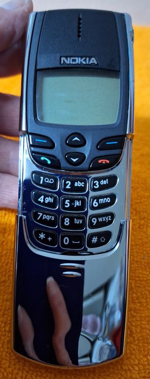 Original Nokia 8810 Edelstahl Silber Chrome inkl. Lederetui (Gebraucht ...