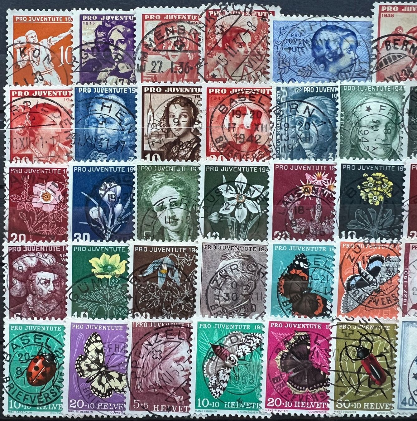 Sammlung Pro Juventute Voll-⦿ hoher SBK ab 0.50 (Gebraucht) in St. Gallen für CHF 0.5 – mit ...