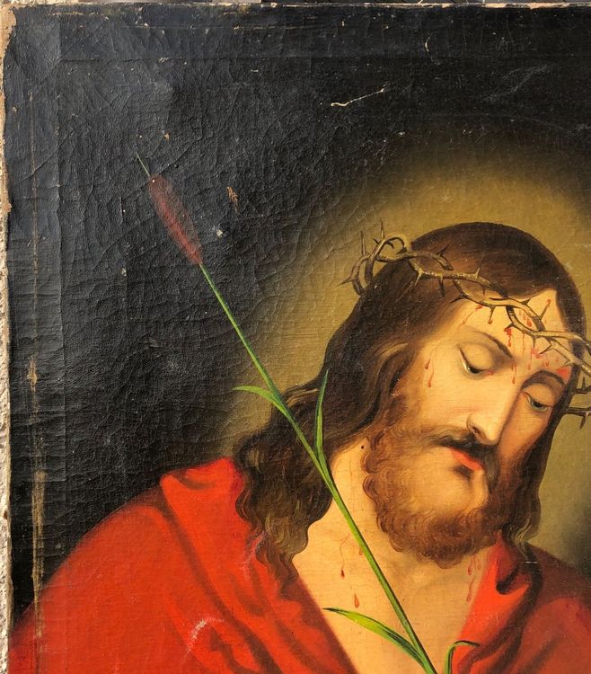 Jesus mit Dornenkrone Antikes Gemälde | Kaufen auf Ricardo