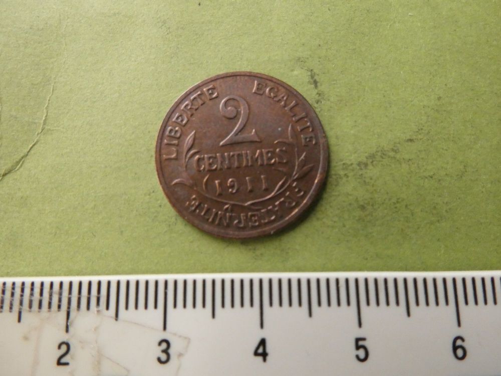 Frankreich 1922, 2 Centimes (Gebraucht) in Hinterforst für CHF 1 – mit ...