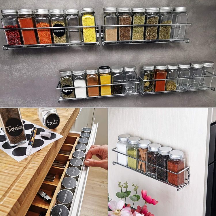 Gewürzgläser mit Schraubkappe 24er Set verschiedene Streuer (Neu und originalverpackt) in ...