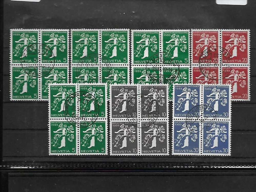 Landi 1939 gest. Viererbl Restlot Kat: CHF 233.- | Kaufen auf Ricardo