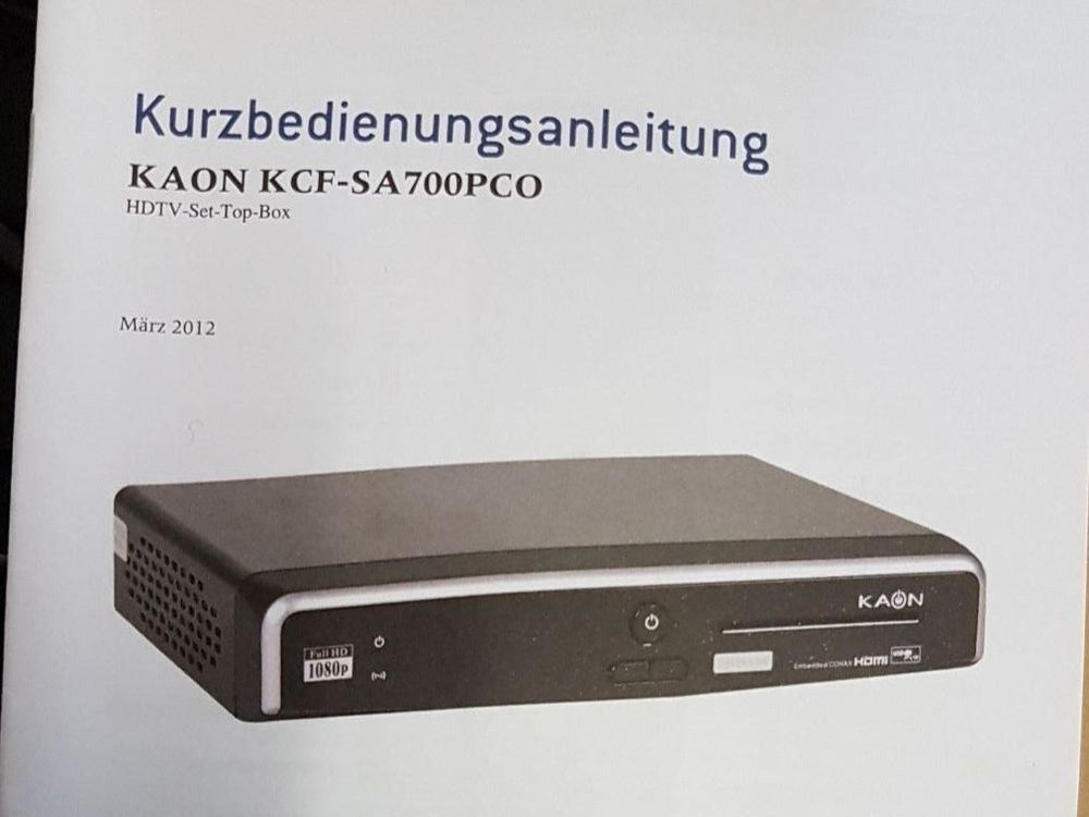 HDD Receiver Kaon KCF-SA700PC (Gebraucht) in Dulliken für CHF 10 – mit ...