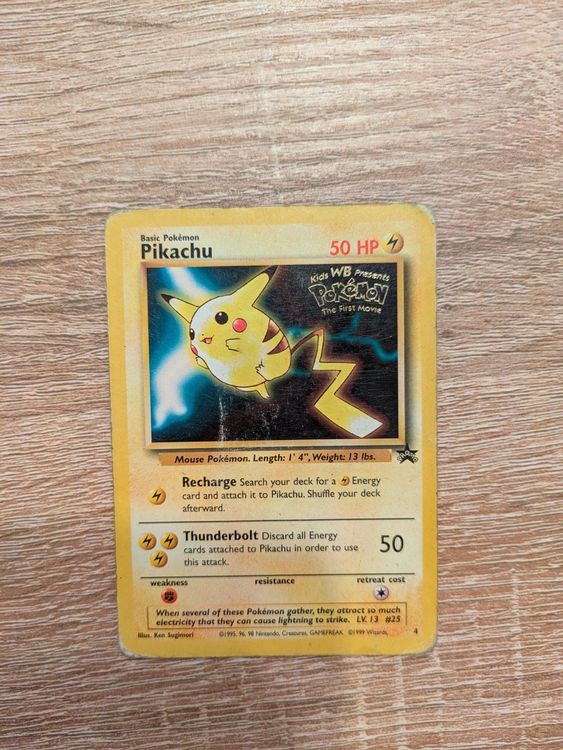PROMO - PIKACHU WITH WIZARD LOGO, WP4, 1998, ENG, PLAYED | Kaufen auf ...