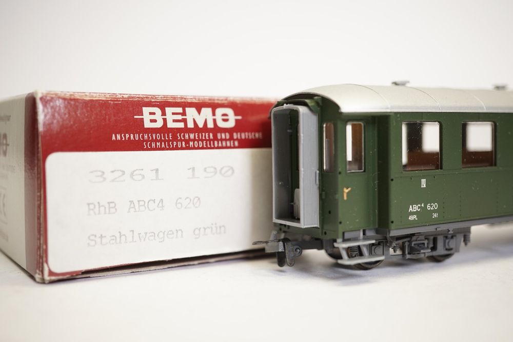 4∑ Bemo 3261 190 RhB ABC 4 620 Stahlwagen grün | Kaufen auf Ricardo