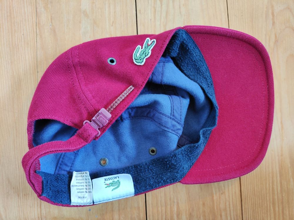 Lacoste Girolle 5 Panel Cap in Dunkelrot | Kaufen auf Ricardo