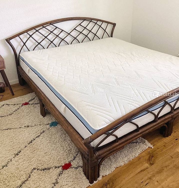 Rattan Bett Vintage