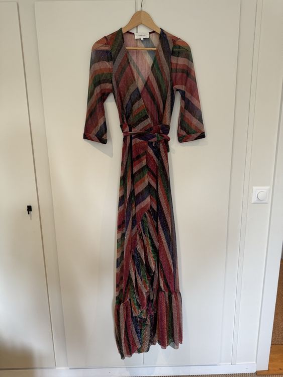 Robe longue Ba&sh T.0 multicolore à rayures (Neuf (Voir description)) à ...