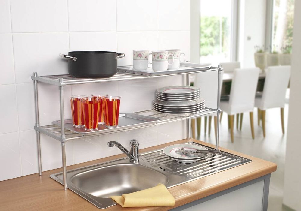 Variables Stapel-Regal, für die Küche, Silberfarben (Neu und ...