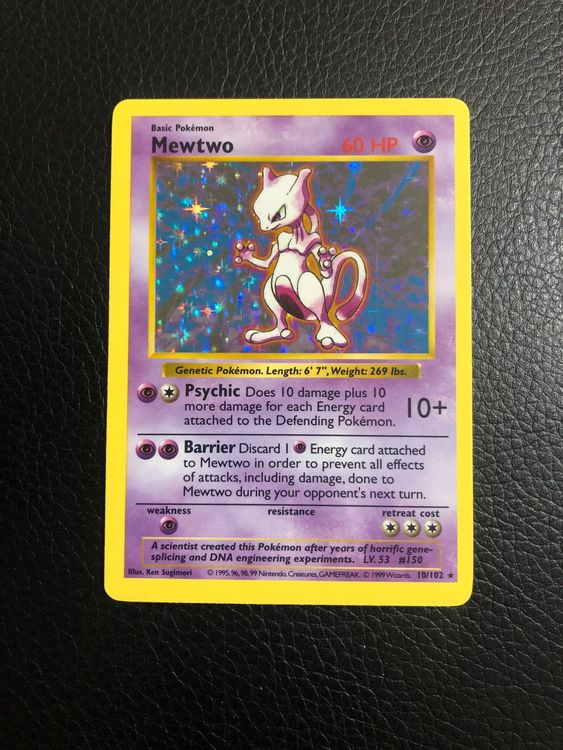 1999 Base Set Shadowless - Mewtwo Holo 10/102 Ab 1 (Gebraucht) in ...
