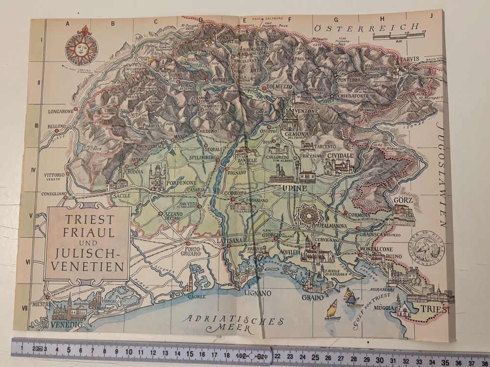 alte Land- Stadtkarte Triest Friaul und Julisch-Venetien | Kaufen auf ...