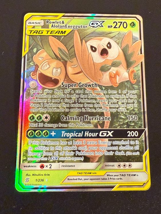 Pokemon Rowlet & Alolan Exeggutor GX (UNM 1) (Gebraucht) in Muri AG für CHF 8 – mit Lieferung ...