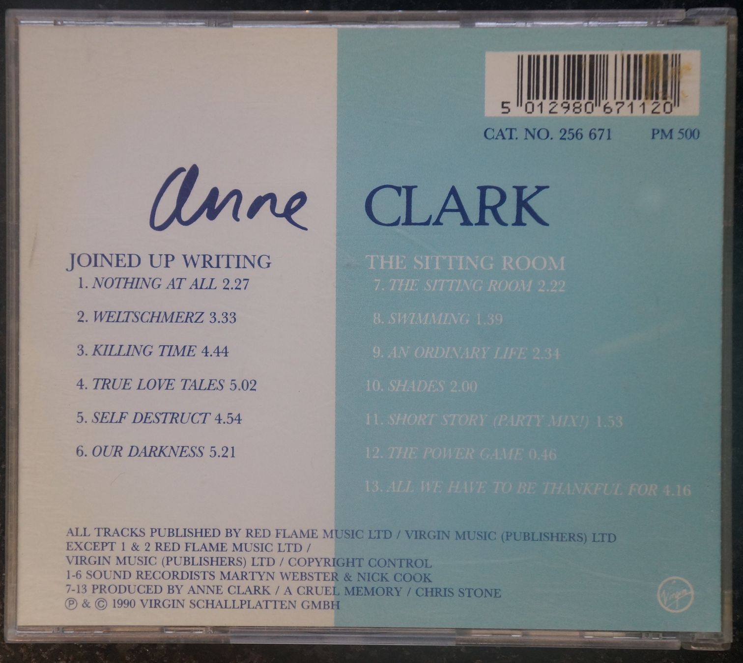 Anne Clark - Joined Up Writing & The Sitting Room - CD (Gebraucht) in ...