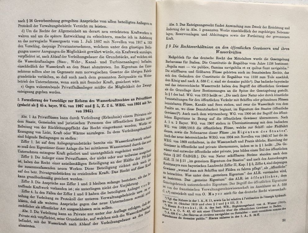 Wasserkraftrecht, das blaue Gold der Alpen (1951) (Gebraucht) in Bern ...