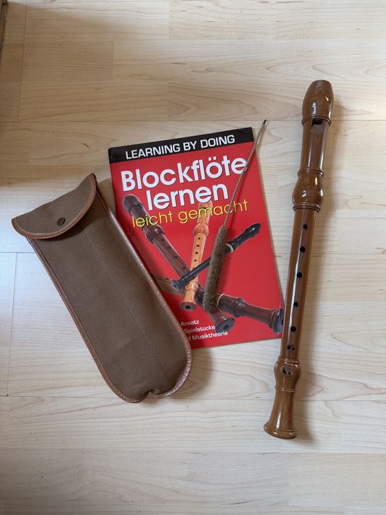 F-Alt „Fehr“ Blockflöte, Etui und Lernheft (Gebraucht) in Elsau für CHF ...