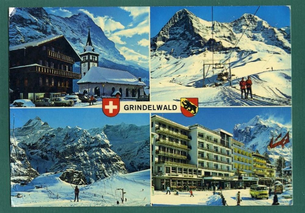 Grindelwald, 4-Bilderkarte, 1978 (Gebraucht) in Sargans für CHF 1 – mit Lieferung auf Ricardo kaufen