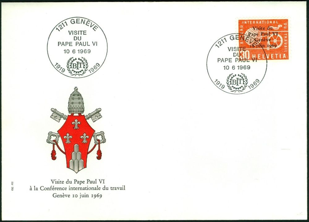 1969_IV-BIT; SBK 104; SS 702; Papstbesuch vom 10. Juni 1969 (Neu (gemäss Beschreibung)) in Thun ...