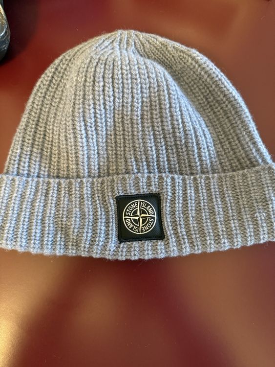 Stone Island Beanie, Winter Hat, Grey, Knitted (Neu (gemäss ...