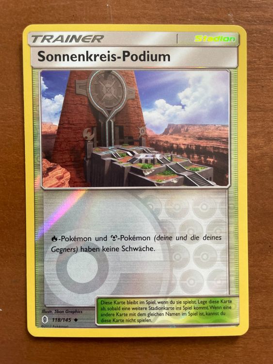 Pokemon Sonnenkreis-Podium Reverse (Versand gratis) (Neu (gemäss ...