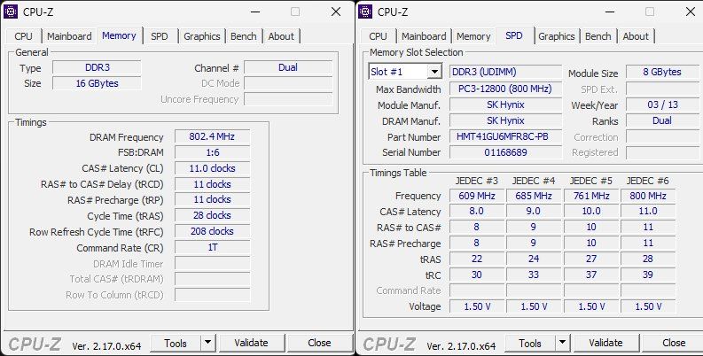 🔥Hynix 2 x 8 GB Memory, 1600MHz, Dual-Channel, 1A Zustand🔥 (Gebraucht ...