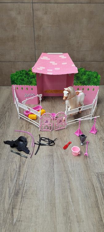 Barbie Pferd Blinking Beauty und Corral Stall Set von 1987 (Gebraucht ...