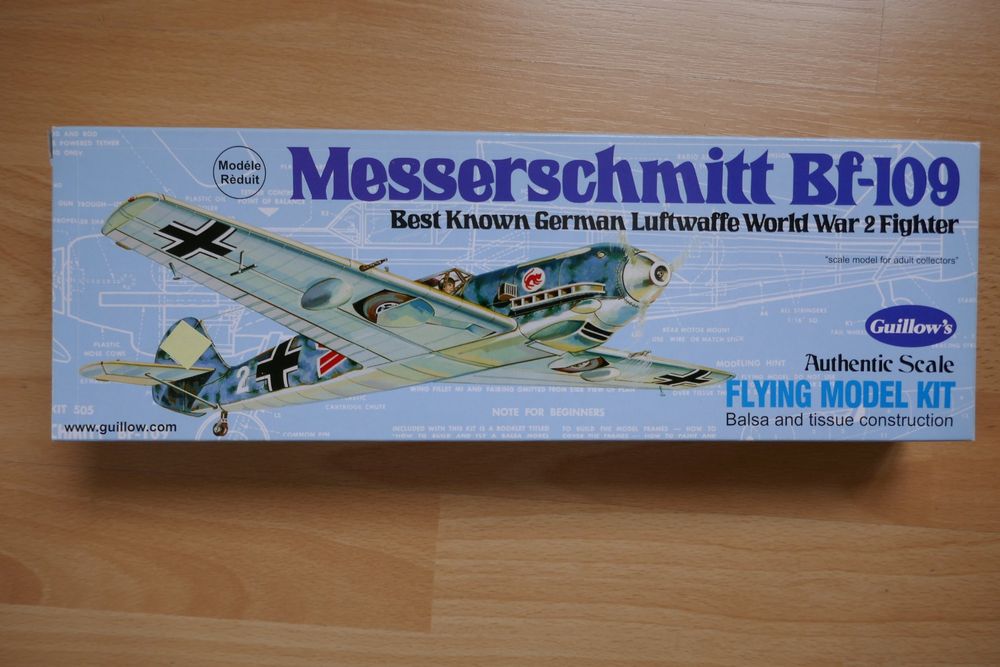 Guillow Bausatz Messerschmitt Bf-109 / Nr.505 (Neu und originalverpackt ...