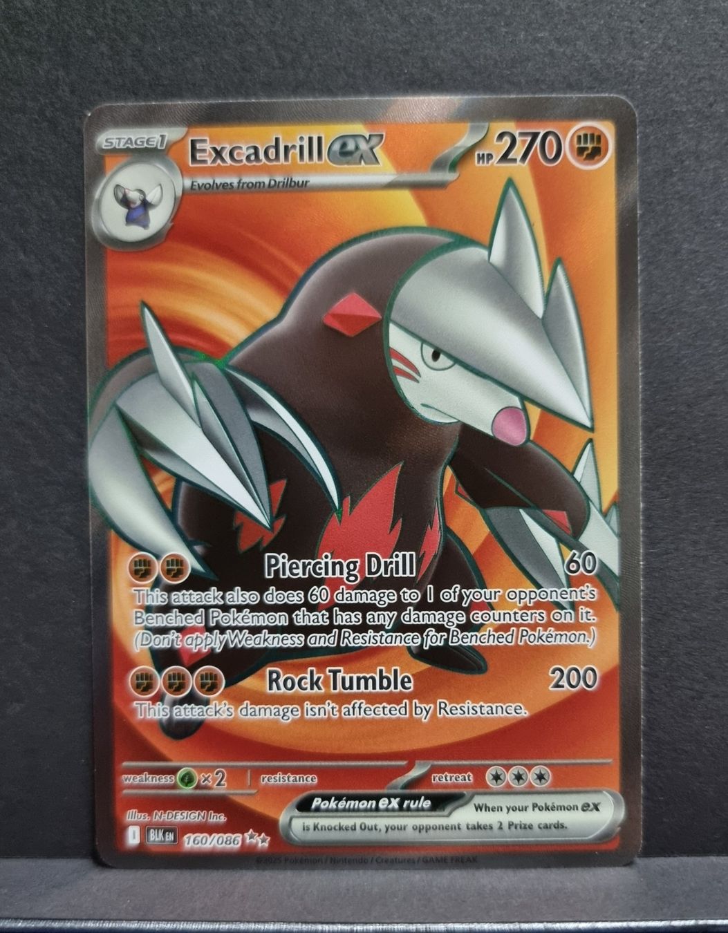 Pokémon Excadrill ex 160/086 Black Bolt 🇬🇧 ultra rare (Neu (gemäss ...