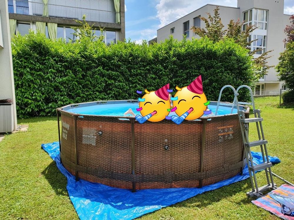 Bestway Pool 3.66m x 1.00m (nur eine Saison gebraucht) (Gebraucht) in Rütihof für CHF 120 – nur ...