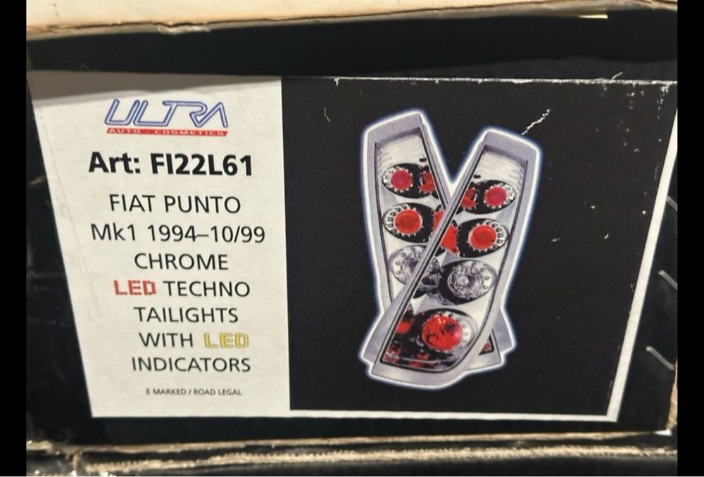 Fiat Punto MK1 Rückleuchten Chrome LED Techno (Neu und originalverpackt ...