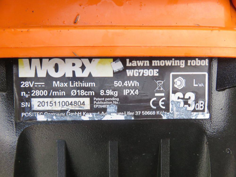 Rasenmäher Rasenroboter Worx WG790E defekt für Ersatzteile | Kaufen auf ...