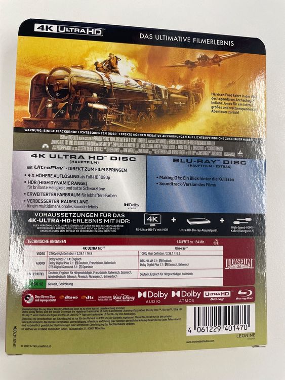 4K UHD Bluray Steelbook Indiana Jones Rad des Schicksals | Kaufen auf ...