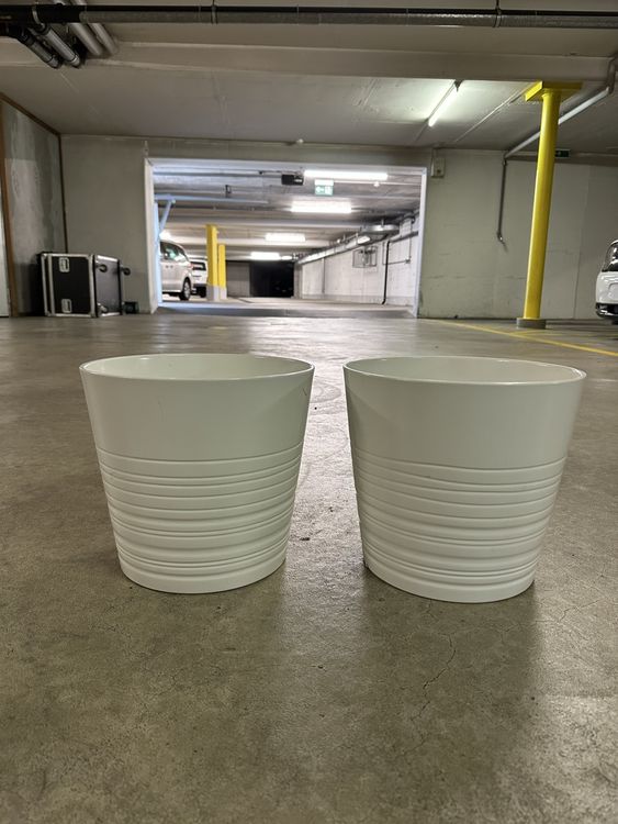 2x Ikea Muskot Blumentopf Weiss (Gebraucht) in Kloten für CHF 22 – nur ...