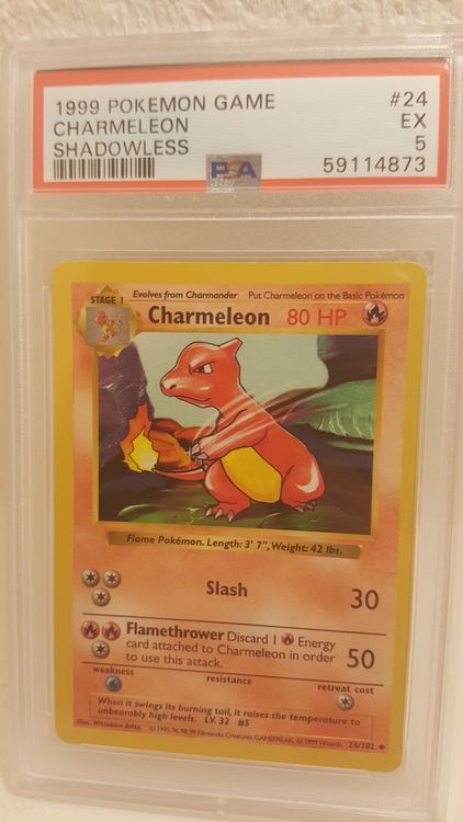 Charmeleon, Set de Base Shadowless (1999), PSA 5 Excellent (Gebraucht ...