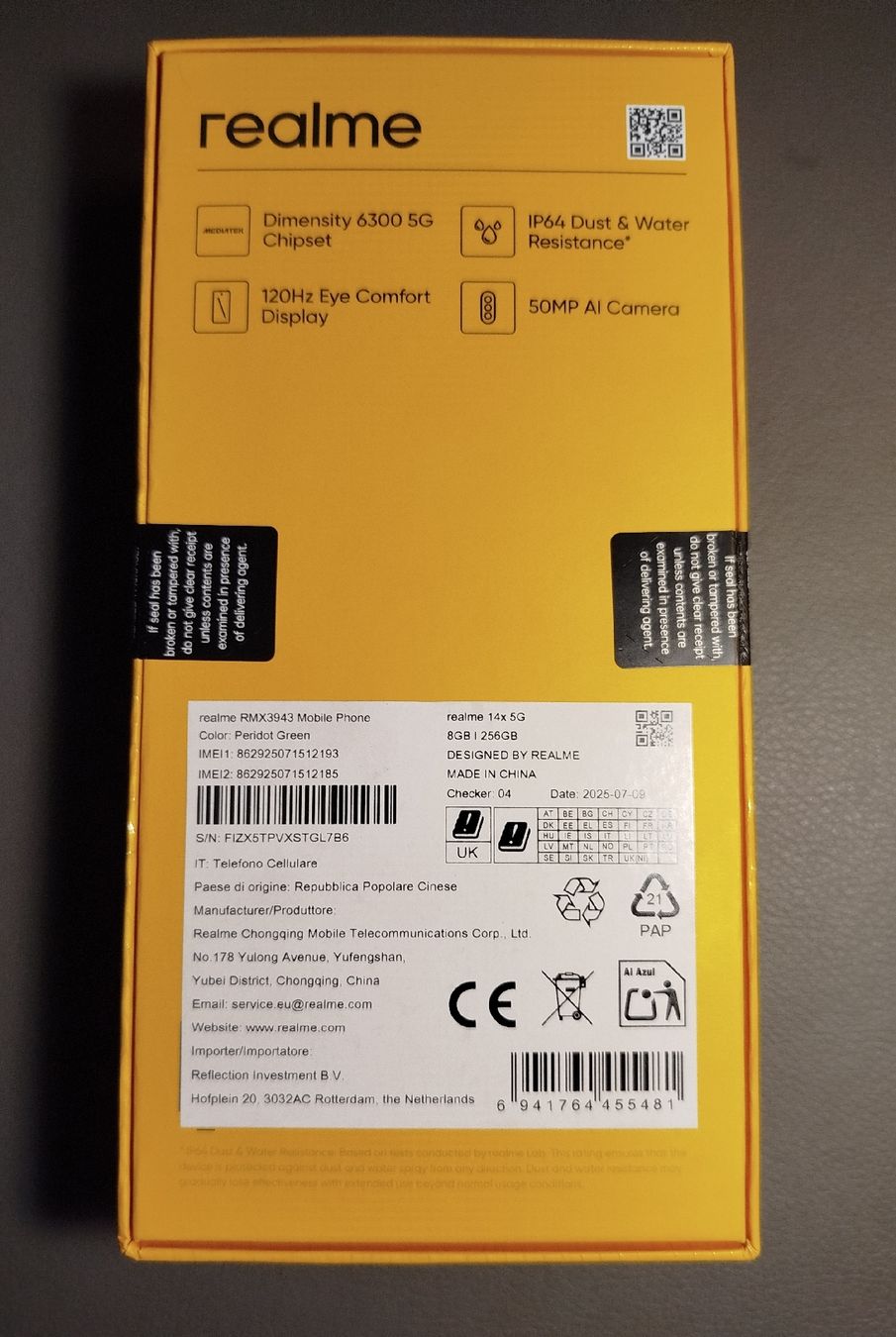 Realme 14x 5G, Brand New Sealed Box, 8GB/256GB (+ Free Buds) (Neu und ...