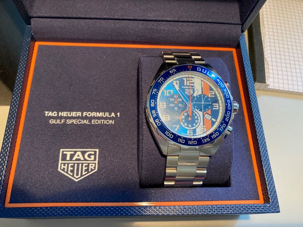 TAG HEUER Formula 1 Gulf Special Edition full set neu | Kaufen auf Ricardo