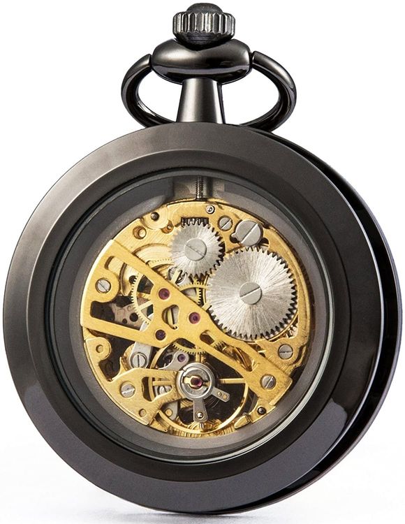 Mechanische Skelett Handaufzug Taschenuhr Offen mit Box (Neu und ...