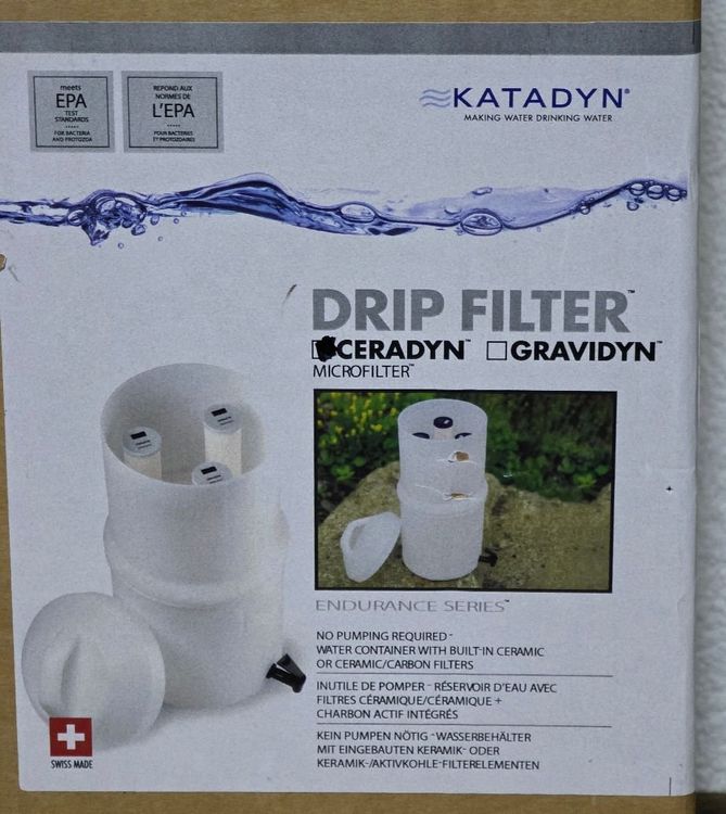neuer Katadyn Wasseraufbereitung Drip Filter Ceradyn Wasser (Neu und ...