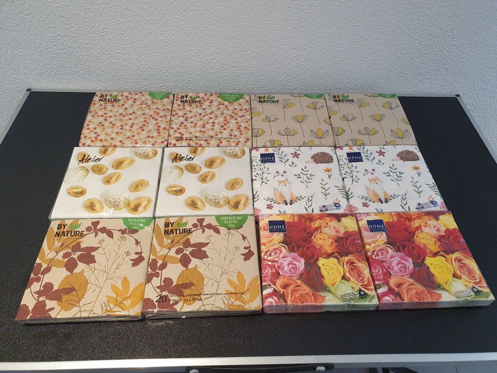 Servietten - 12 Packungen - 33cm x 33cm (Neu und originalverpackt) in ...
