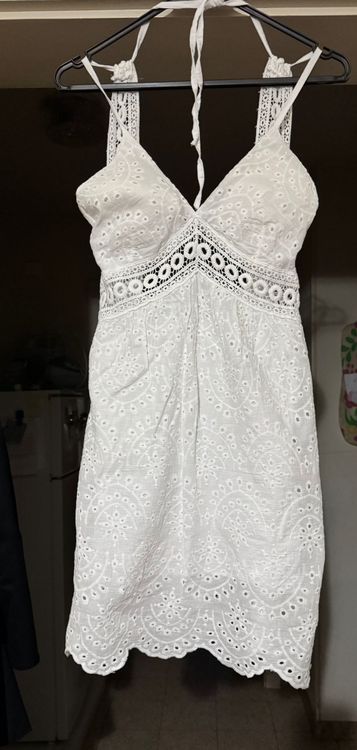 Robe d'été blanche en broderie anglaise - Taille S neuve (Neuf (Voir ...