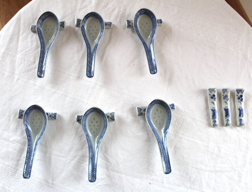 Vintage: 6 Reislöffel mit 9 Löffel Bänke . Made in China, (Gebraucht ...